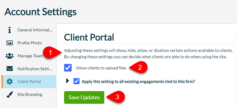 Client Portal Settings | TaxFolder - TaxCycle