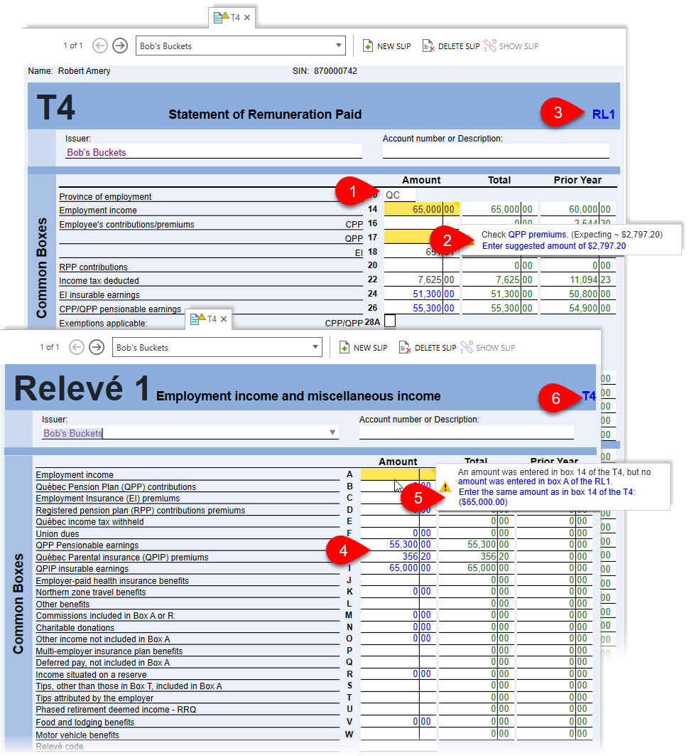 Quebec Relevés (RL) in T1/TP1 | TaxCycle