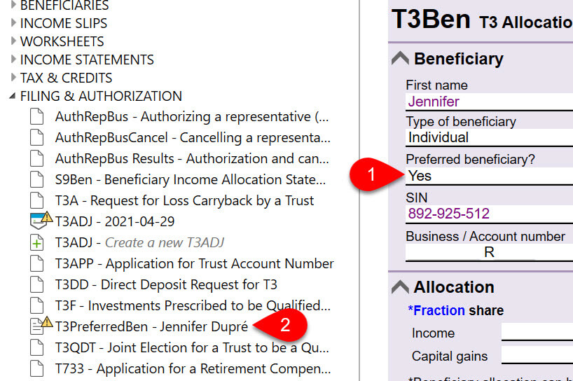 T3 Beneficiary and T3Ben | TaxCycle